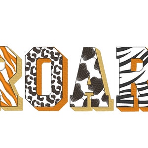 Wild Animal Print Fonts SET of 5 Patterned Font Tiger Zebra Leopard ...