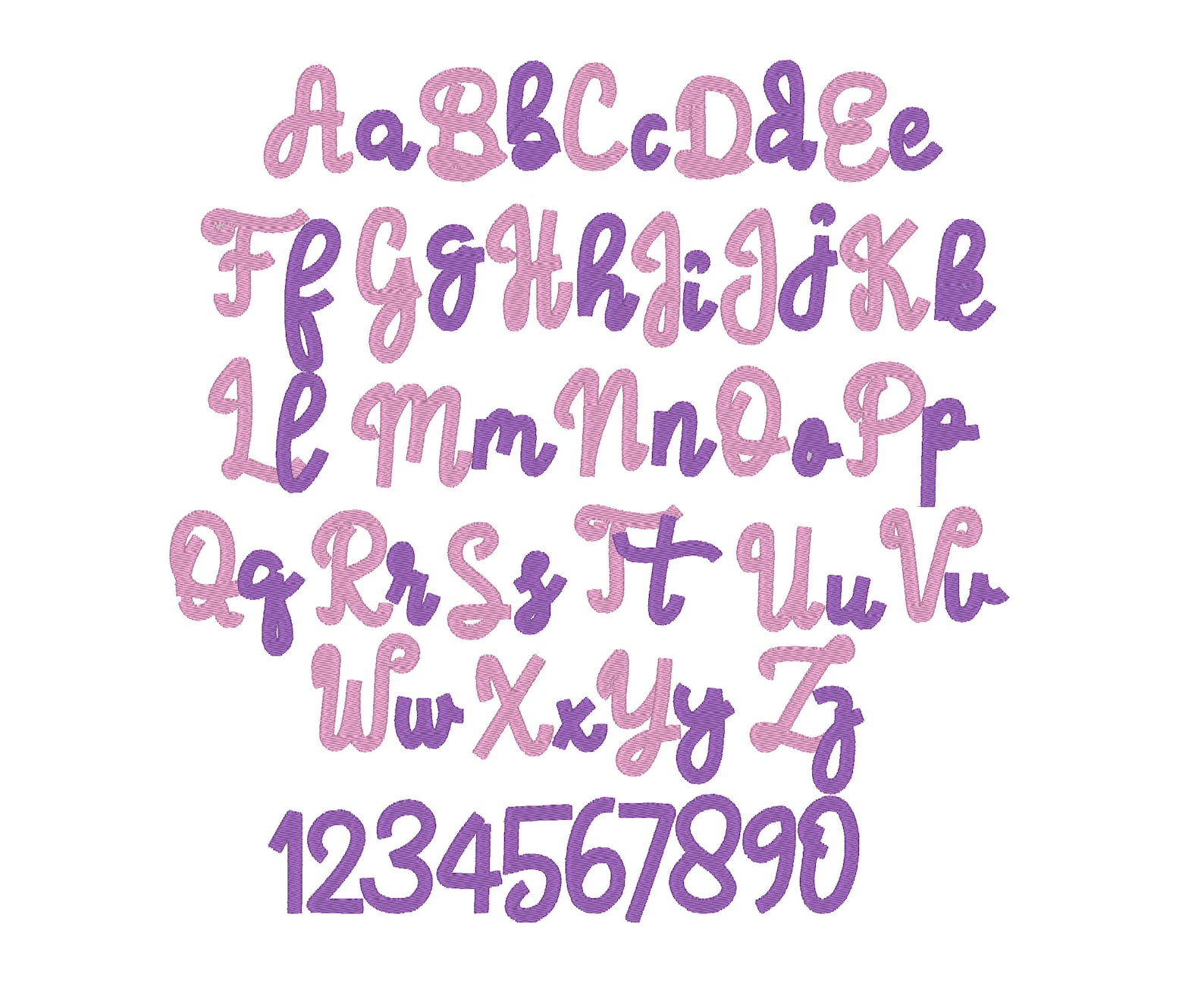 Fill Stitch Karen Font Alphabet Playful Kids Baby Monogram Name Machine ...
