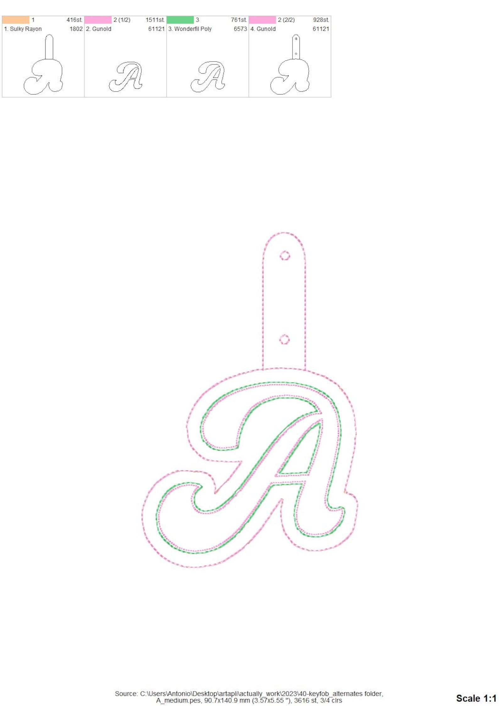 Puffy Foam Key Fob Snap Tab Gift Idea Monogram Alphabet Letters A-Z ...