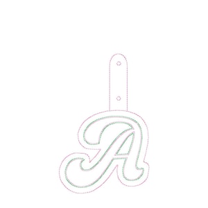 Puffy Foam Key Fob Snap Tab Gift Idea Monogram Alphabet Letters A-Z ...