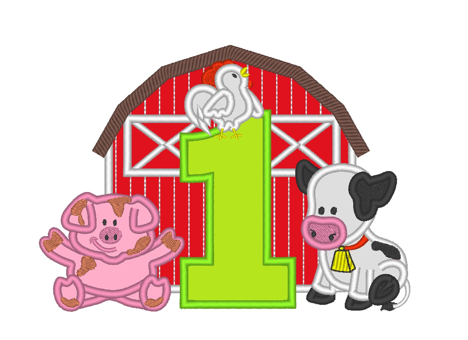 Farm Birthday Numbers WHOLE Set 1 9 With Cow Pig Horse and - Etsy