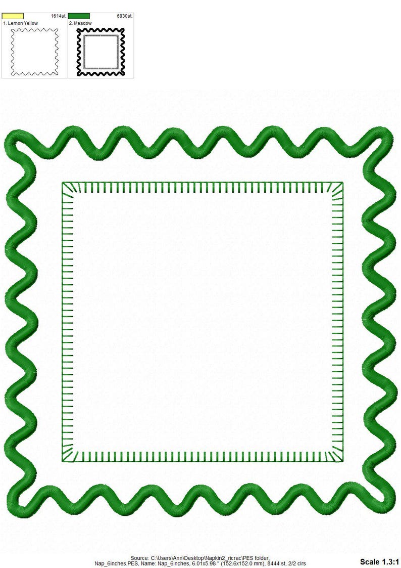 Ric Ric Edge Napkins ITH in the Hoop in Assorted Sizes Coaster Doily ...