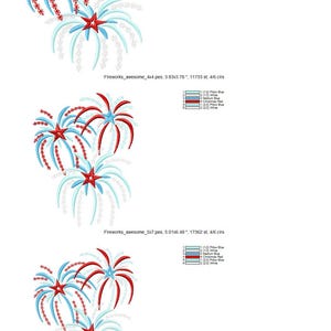 Fireworks Anniversary Firecracker Machine Embroidery Designs Sizes for ...