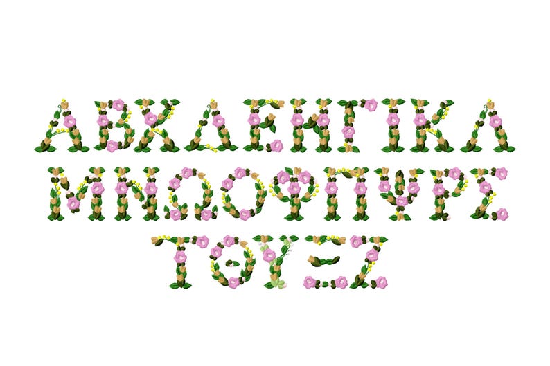 Small Fraternities and Sororities Floral Greek Font Whole Entire ...