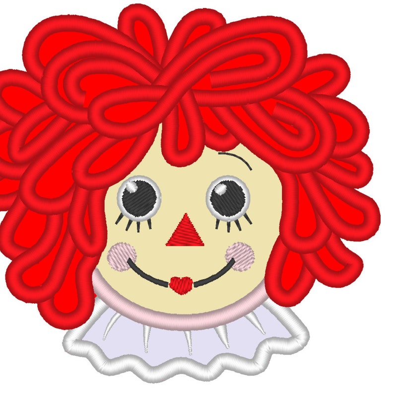 Raggedy Ann Face - Etsy