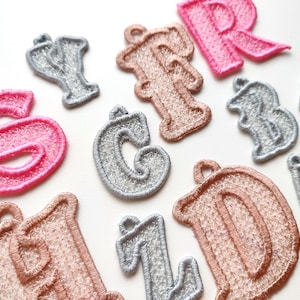 Lace Font FSL Free Standing Lace Hanging Monogram Initial Letters ...