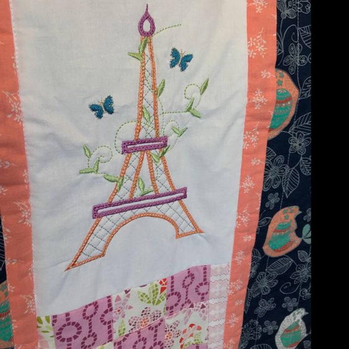 Romantic Eiffel Tower - Paris - Machine Embroidery Applique Designs ...