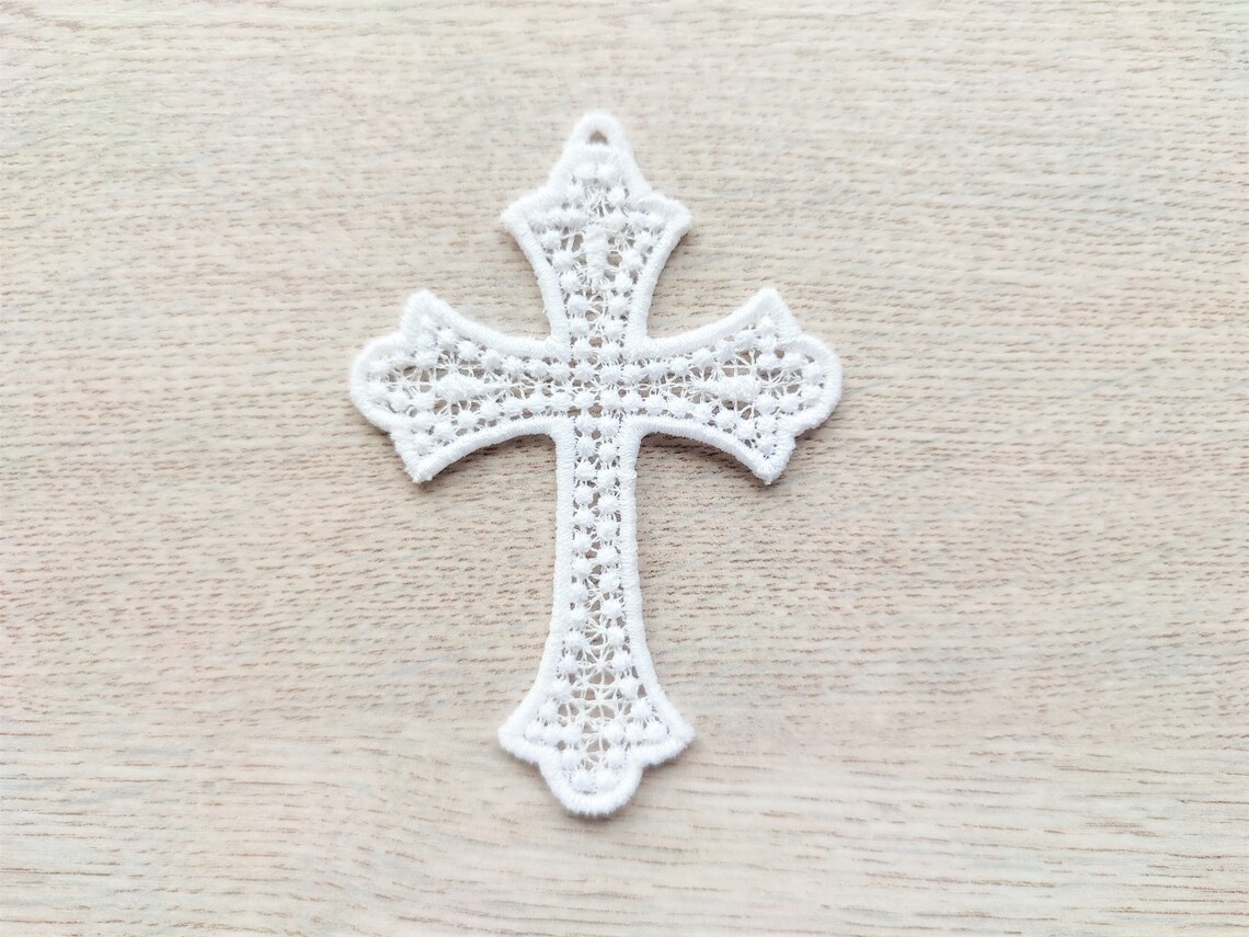 Cross Lace Embroidery Design, Cross FSL Free Standing Lace Machine ...