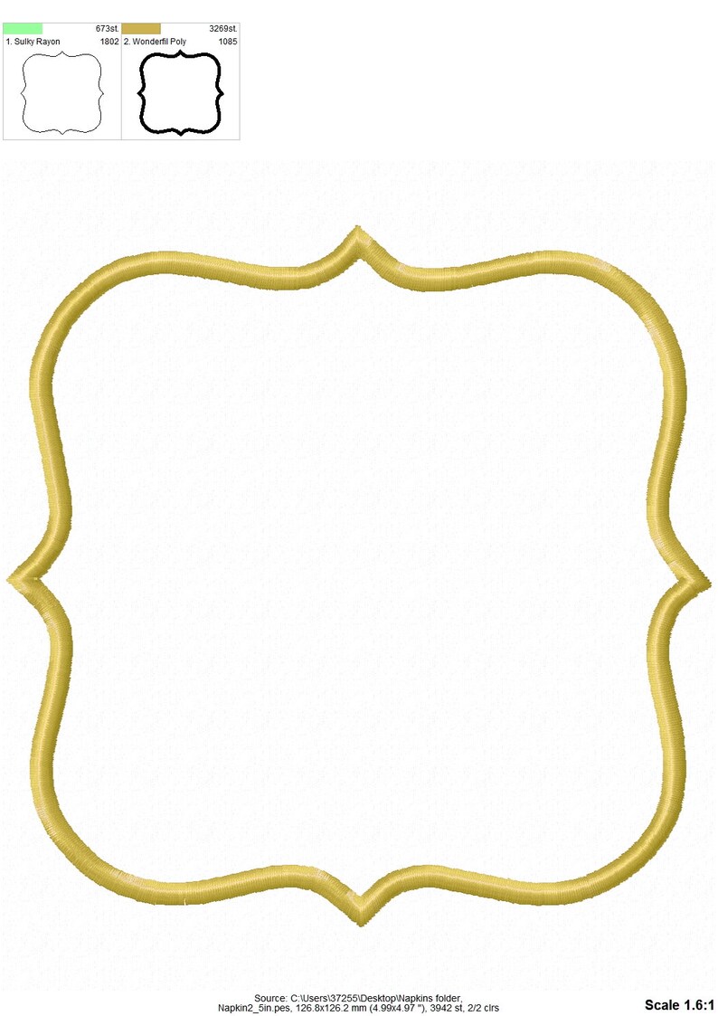 Royal Classic Square Shape Doily Napkin Coaster ITH in the Hoop Easily ...
