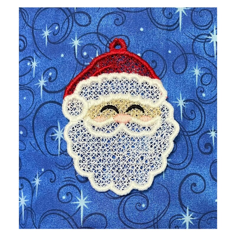 Santa Tag Embroidery Pattern - Etsy