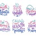 Sparkling Merry Christmas Quotes Machine Embroidery Designs 4x4 and 5x7 ...