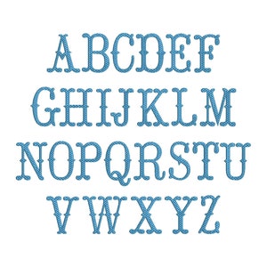 Fishtail Floral Font and Basic Font SET of 2 Alphabet Waffle Stitch ...