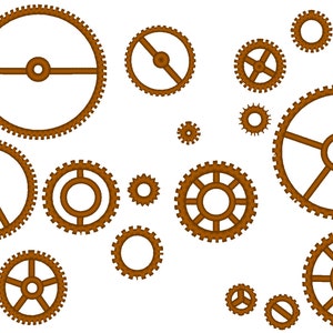 Stem Punk, Steampunk Gears Collection, Gear, Gear Steam-punk Embroidery ...