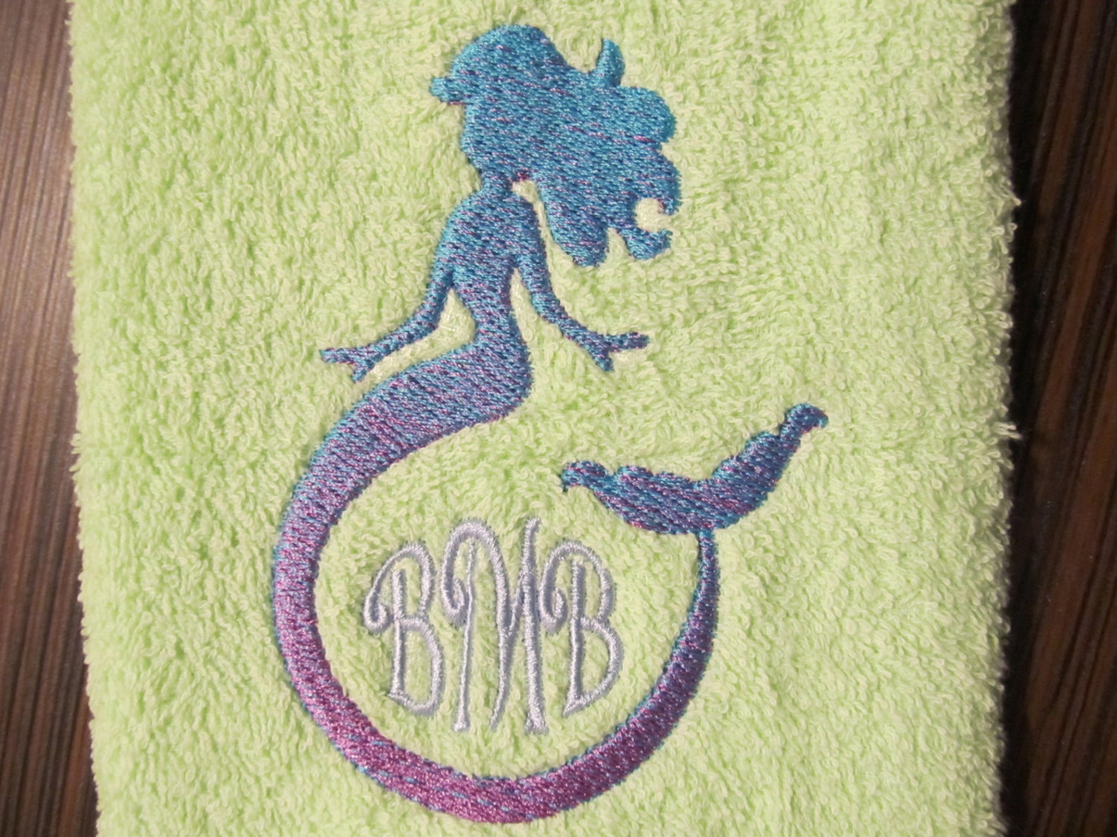 Iridescent 2 Color Mermaid Circle Monogram Frame and New - Etsy