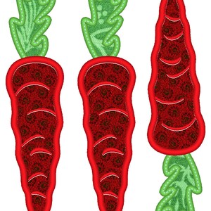 Carrots 3 and Carrot - Machine Embroidery Applique Designs - 4x4, 5x7 ...