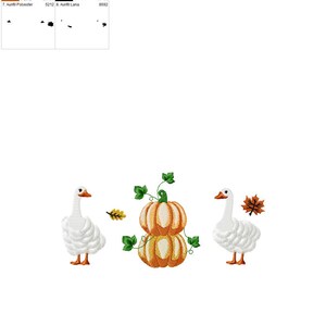 Thanksgiving Fall Pumpkin Goose SET of 5 Designs Bows in a Row Bow ...