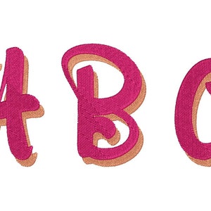 Adeline Script Shadow Font Fill Stitch Machine Embroidery Designs in ...