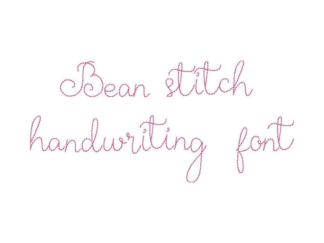 Handwriting Font Mini Micro Alphabet Letters, Line Bean Stitch, Machine ...