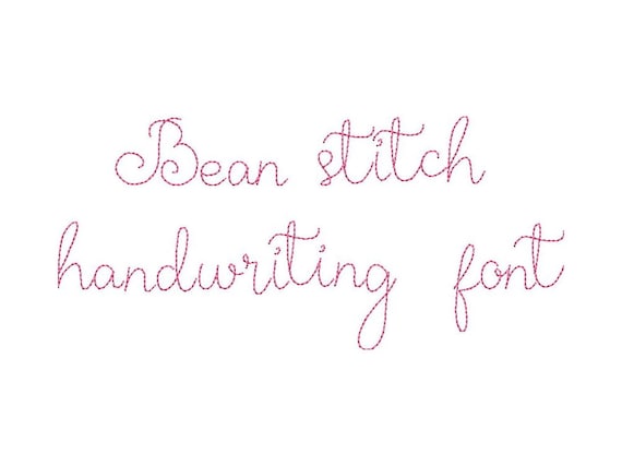 Handwriting Font Mini Micro Alphabet Letters Line Bean | Etsy