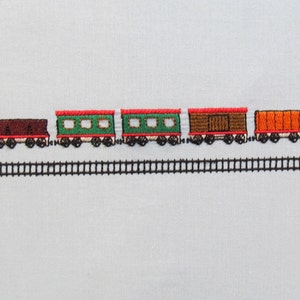 Train With Various Wagons MINI Machine Embroidery Designs Fill Stitch ...