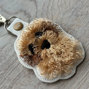 Dog Keychain Puppy Poodle Maltipoo Cockapoo Goldendoodle Key Fob Snap ...