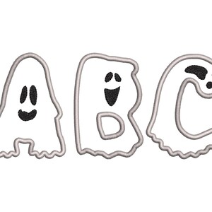 Ghost Font Applique Machine Embroidery Designs Halloween Alphabet ...