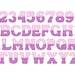Split Font English Alphabet and Numbers With Greek Sororities Whole ...