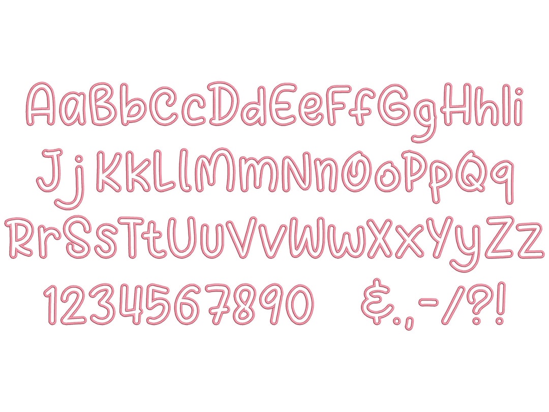 Cute Applique Monogram Font Machine Embroidery Applique Designs ...