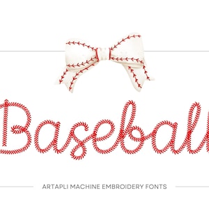 Baseball Stitch Handwritten Script FONT Softball Sports Stitch Alphabet ...