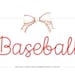 Baseball Stitch Handwritten Script FONT Softball Sports Stitch Alphabet ...