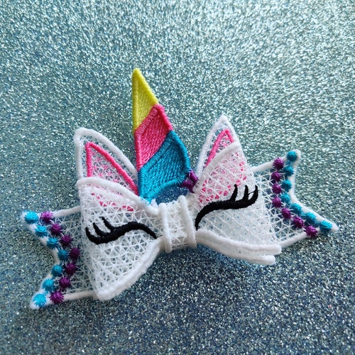 FSL Bow With Hearts 3D Machine Embroidery Design. Free - Etsy