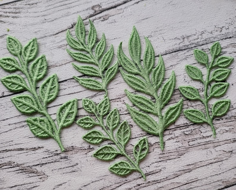 Laurel Leaf SET of 3 Types Freestanding Lace FSL Machine Embroidery ...