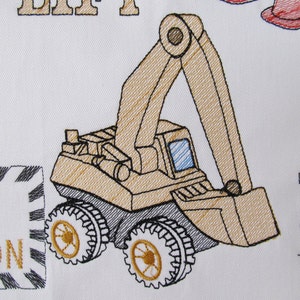 Builder Equipment Cat Tractor Digger Sketch Light Stitch Machine ...