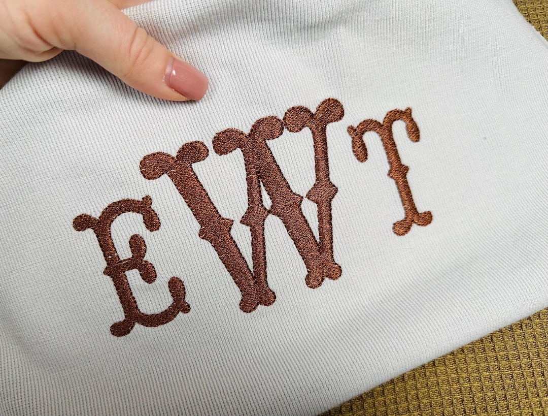 Monogram Fishtail Font Machine Embroidery Designs Western Theme Cowboy ...