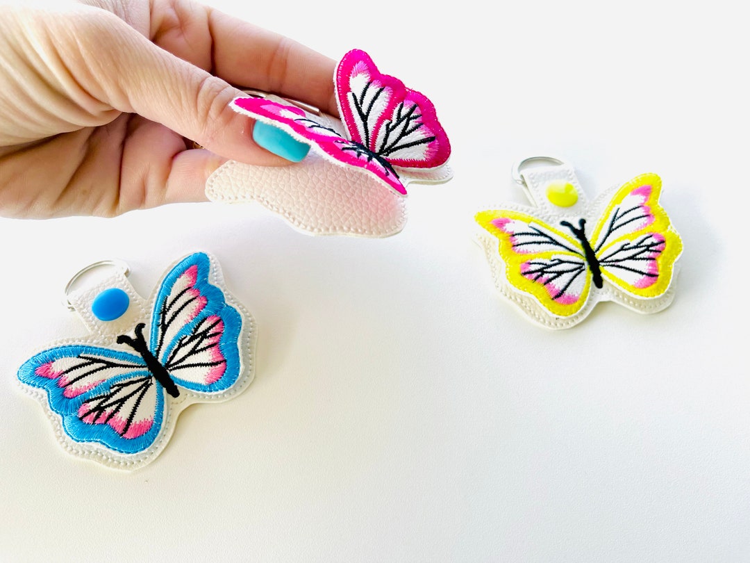 Butterfly 3D Keychain in the Hoop ITH Project Dimensional Butterfly Key ...