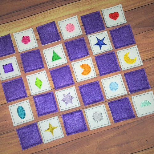Memory Game Easy Magic Shapes Smart Baby in the Hoop Machine - Etsy