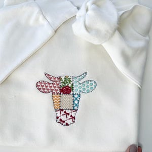 Patchwork Cow Head Patterned Cow Face Machine Embroidery Designs Many ...
