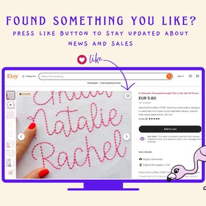 Handwriting Font Mini Micro Alphabet Letters, Line Bean Stitch, Machine ...