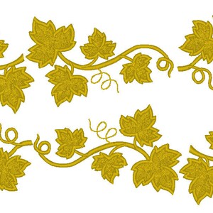 Grape Leaves SET Applique and Fill Stitch Machine Embroidery Designs ...