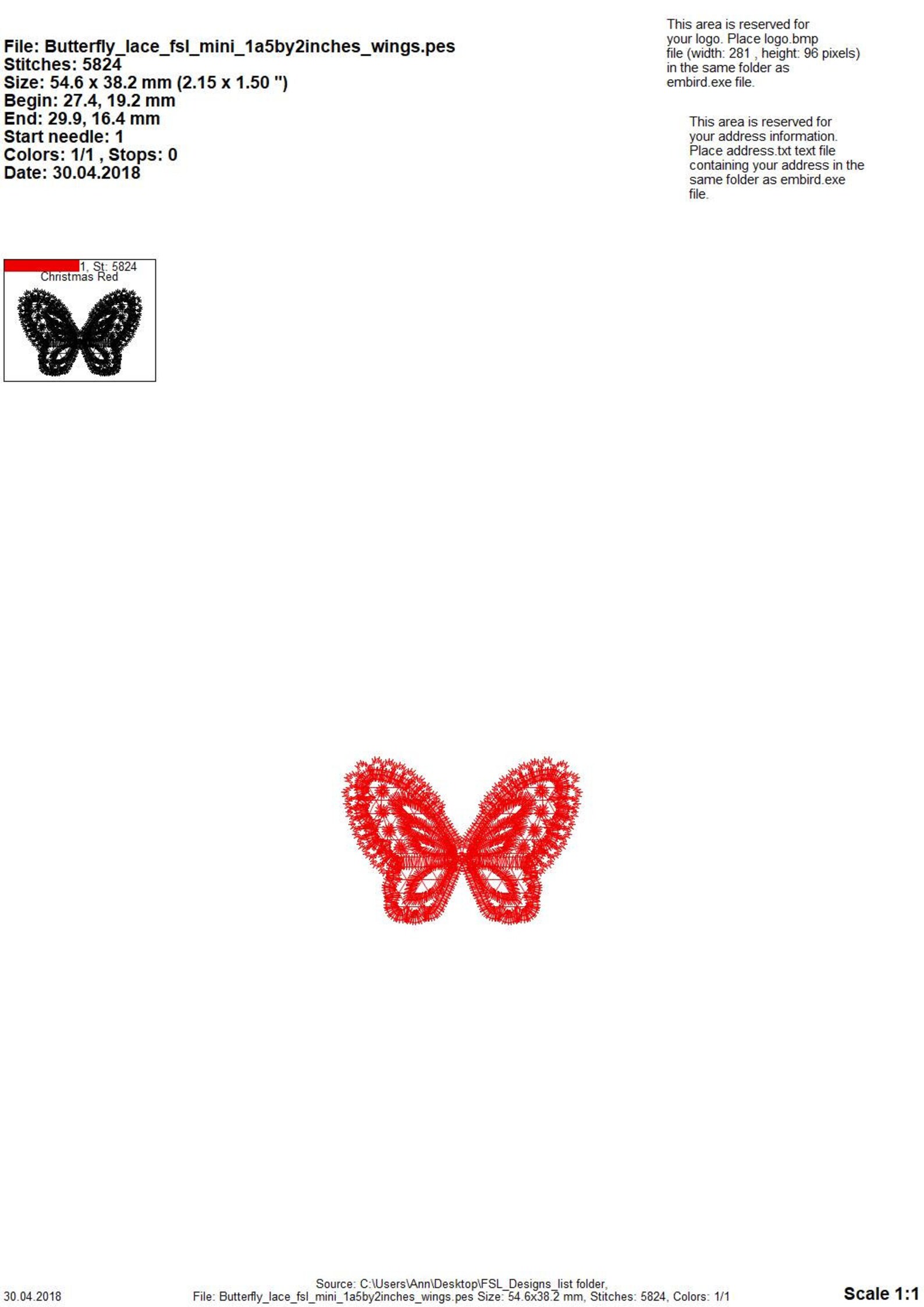 SMALL Butterfly 3D Three-dimensional 3 Dimensional FSL Free - Etsy