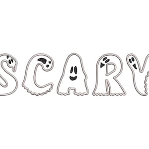Ghost Font Applique Machine Embroidery Designs Halloween Alphabet ...