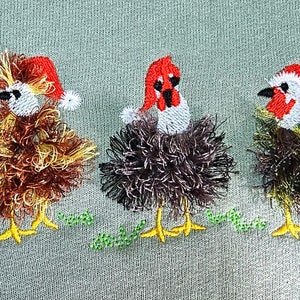 Cute Little Mini Fringed Chicken Machine Embroidery Designs Fringed ...