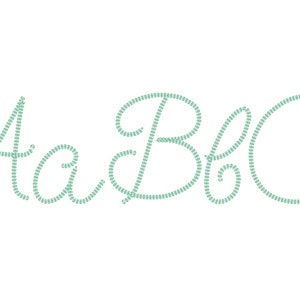 Thick Dense Chain Stitch Bold Handwritten FONT Machine Embroidery ...