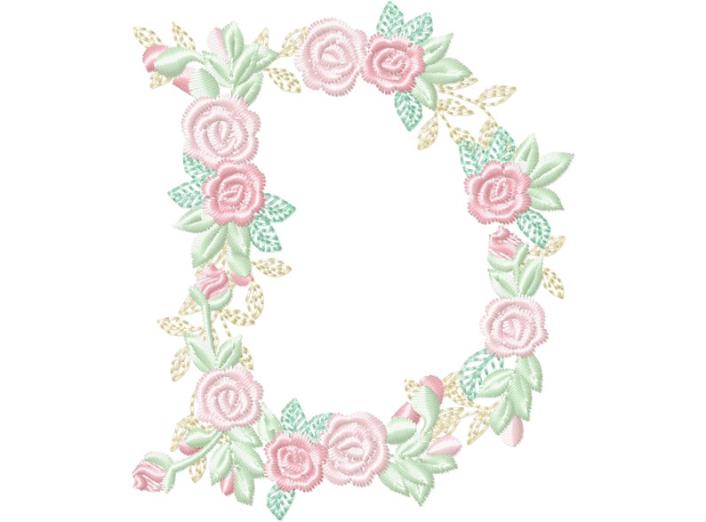Delicate Roses Floral Letter D Garden Flag Monogram Flowers - Etsy