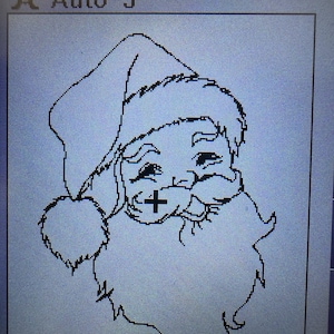 Quick Light Stitch Santa Claus Outline Machine Embroidery Design ...