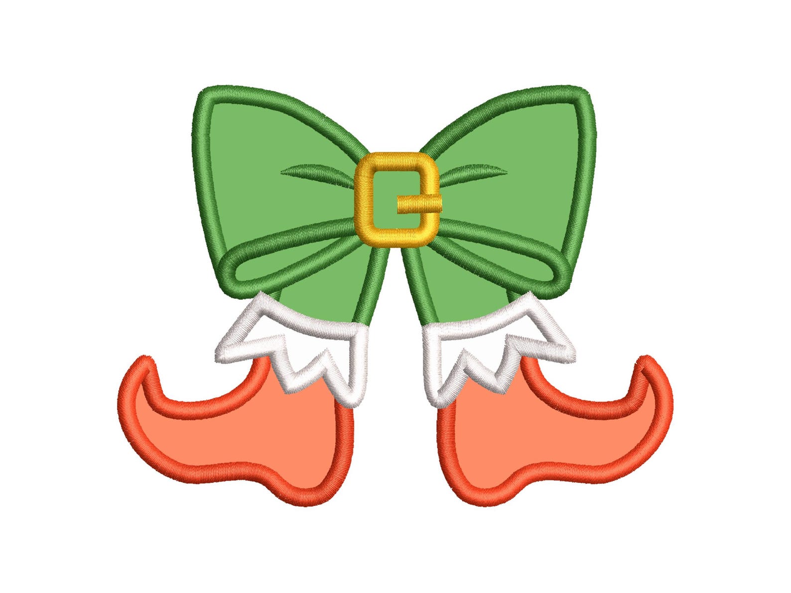 Christmas Elf Bow Side Bow Split Seam Santa Helper Elf Boots Machine ...