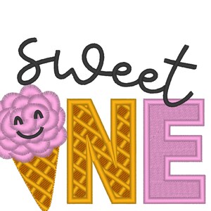 Sweet One Written Birthday Number Fringed Chenille Fur Fluffy Ice-cream ...