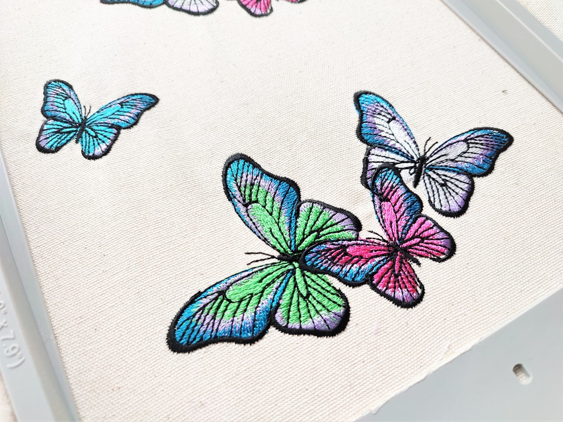 Realistic Small Butterflies 4 Types Machine Embroidery Designs | Etsy