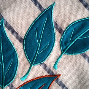 Single Leaves Machine Embroidery Applique Designs, 5 Types - Multiple ...