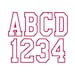 Narrow FONT Applique Varsity Athletic Sport High School Team Players ...
